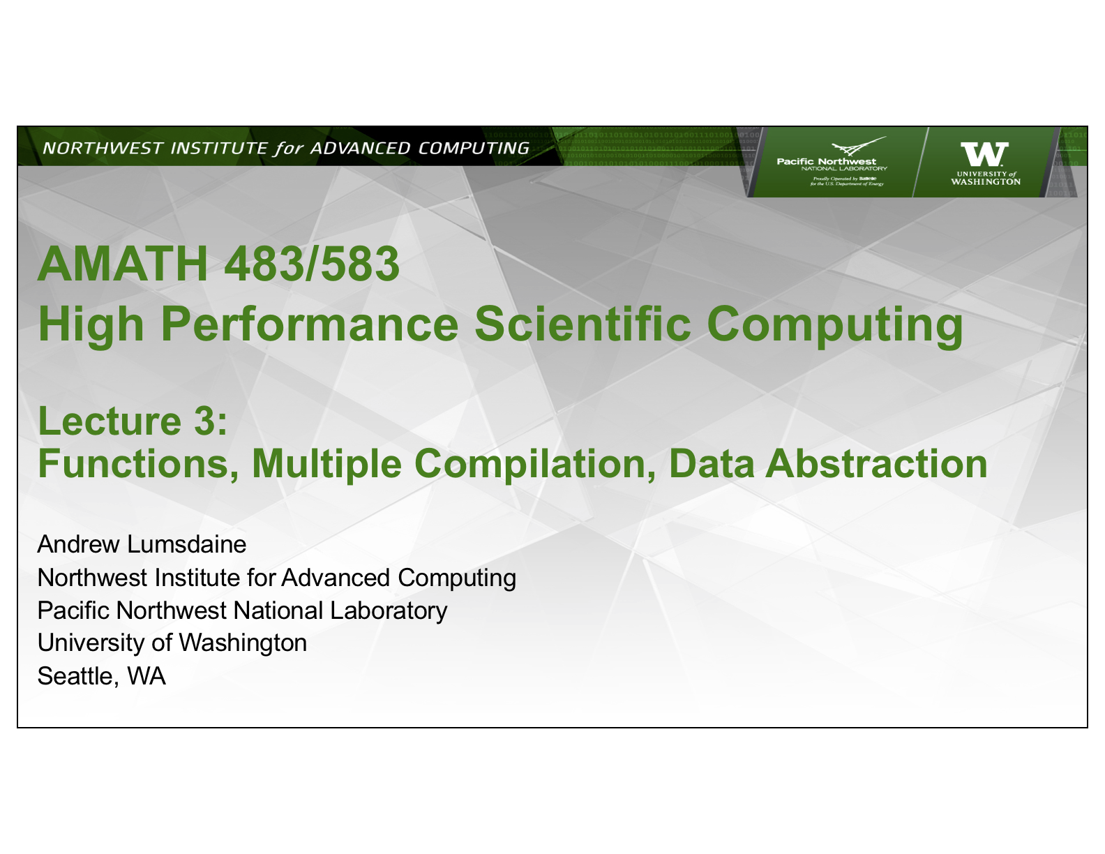Lecture 3 Further Adventures In Programming With C AMATH 483 583 
